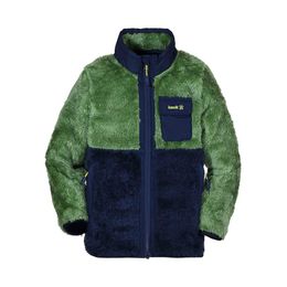 Kamik Teddy-Fleecejacke "Shep" in Gr&uuml;n/ Dunkelblau - 41% | Gr&ouml;&szlig;e 140 | Kids-fleecejacken-fleecepullover