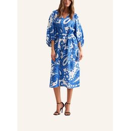 Seidensticker Kleid in Blau/ Wei&szlig; - 56% | Gr&ouml;&szlig;e 38 | Damen-kleider