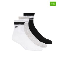 Skechers 3er-Set: Socken in Wei&szlig;/ Schwarz/ Grau - 49% | Gr&ouml;&szlig;e 27,5-35,5 | Kinder-socken-strumpfhosen