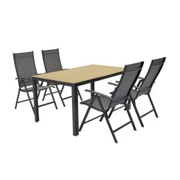 LC Garden Dining-Set Sona 5-tlg. Anthrazit