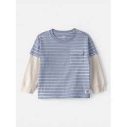 Oshkosh Sweatshirt in Hellblau/ Creme - 50% | Gr&ouml;&szlig;e 110 | Kinder-sweatshirts-jacken