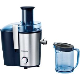 Bosch Entsafter "VitaJuice 3 MES3500, gro&szlig;er Einf&uuml;llschacht, 1,25l Saftbeh&auml;lter", blau (blau, silberfarben), B:31,2cm H:31cm T:18cm, Entsafter, mehrere Geschwindigkeiten, sp&uuml;lmaschinengeeignet, Edelstahl, Entsafter