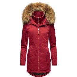 Wintermantel Marikoo "Wintermantel Sanakoo", Damen, Gr. M, rot (blood rot), Obermaterial: 100% Polyester PES. Obermaterial: Futter: 100% Polyester PES. 100% Polyester PES., M&auml;ntel Wintermantel