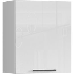 H&auml;ngeschrank KOCHSTATION "Luna, Oberschrank, K&uuml;chenh&auml;ngeschrank, Made in Italy", wei&szlig; hochglanz, wei&szlig; matt, B:60cm H:71cm T:35cm, Schr&auml;nke, H&auml;ngeschrank, B/T/H: 60&times;35&times;71 cm, zus&auml;tzlicher Stauraum &uuml;ber der Arbeitsfl&auml;che