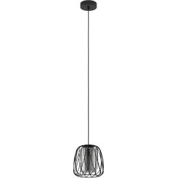 Eglo H&auml;ngeleuchte "FLORESTA Pendellampe, Stahl und Glas, IP20, E27, Esstischlampe, Lampe", schwarz, &Oslash; 19,5cm H: 110cm, 1 Stk., Leuchten, Elegante H&auml;ngelampe f&uuml;r Esszimmer, K&uuml;che oder Wohnzimmer, H&auml;ngeleuchte