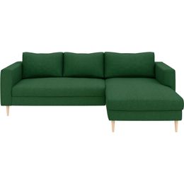 Ecksofa Trendmanufaktur "Amazing, wahlw. mit Schlaffunktion & Bettkasten, Fu&szlig; Buche lackiert", dunkelgrau, B:232cm H:81cm T:161cm, Sofas, Ecksofa, Recamiere beidseitig montierbar, L-Form,in Cord o. Struktur, B: 232 cm