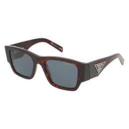 Prada 0PR 10ZS | Herren-Sonnenbrille | Fassung: Vollrand, Quadratisch, Acetat, Braun Orange | Glasfarbe: Grau