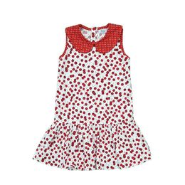 Deux ans de vacances Kleid in Wei&szlig;/ Rot - 56% | Gr&ouml;&szlig;e 146/152 | Kinderkleider