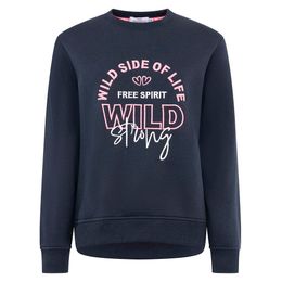 Zwillingsherz Sweatshirt "Wild Side" in Dunkelblau - 64% | Gr&ouml;&szlig;e S/M | Damen-sweatshirts-jacken