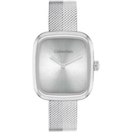 Quarzuhr Calvin Klein "CK ADORE", edelstahlfarben, Armbanduhren, Damen, Quarzuhr, Armbanduhr, Damenuhr, Edelstahlarmband, analog