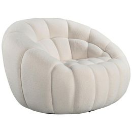 CARRYHOME Sessel, Creme, Textil, 114x77x104 cm, erweiterbar (Typenauswahl), Sitzfl&auml;che 360&deg; drehbar, Wohnzimmer, Sessel, Polstersessel