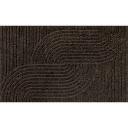 Fu&szlig;matte "Loop dark brown", braun, B:45cm H:8mm L:75cm, Obermaterial: 50% Polyester, 50% Polypropylen, wash+dry by Kleen-Tex, Teppiche, Fu&szlig;matte