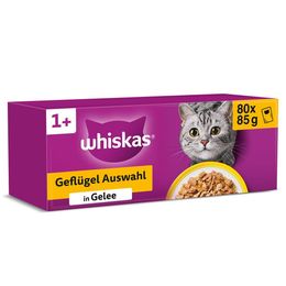 whiskas Gefl&uuml;gel Auswahl in Gelee Katzen-Nassfutter Adult 80x85g