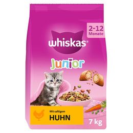 whiskas Junior mit Huhn Katzen-Trockenfutter mit Gefl&uuml;gel 7kg