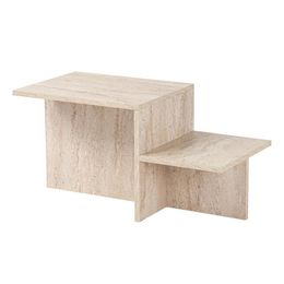 Mid.you Couchtisch, Creme, Holzwerkstoff, Holzoptik, 80x40x40 cm, Wohnzimmer, Wohnzimmertische, Couchtische