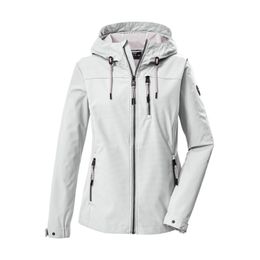 G.I.G.A. by Killtec Softshelljacke "GS 111 WMN SFTSHLL JCKT", Damen, Gr. 40, naturwei&szlig;, Oberseite: 100% Polyester;R&uuml;ckseite: 100% Polyester;Futter: 100% Polyester, G.I.G.A. DX BY KILLTEC, Jacken Softshelljacke, Atmungsaktive, wasserabweisende Damenjacke mit verstellbarer Kapuze