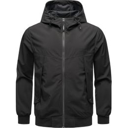 Outdoorjacke Ragwear "Kapuzenjacke Tyller Bonded", Herren, Gr. M, schwarz, Obermaterial: 100% Polyester PES. Obermaterial: Futter: 100% Polyester PES., Jacken Outdoorjacke
