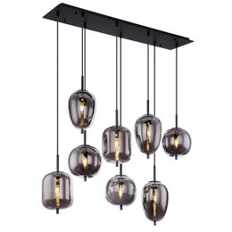 Dieter Knoll Collection Dieter Knoll H&auml;ngeleuchte, Schwarz, Metall, Glas, 34x120x94 cm, Lampen & Leuchten, Innenbeleuchtung, H&auml;ngelampen, Esstischlampen