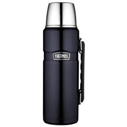 Thermos Isolierflasche Stainless King, Dunkelblau, Metall, 1,2 L, 1.2 cm, doppelwandig, schlag- und bruchfest, lebensmittelecht, Vakuum, 100% dicht, abnehmbarer Deckel, Schraubverschluss, h&auml;lt warm, kalt, bruchsicher, rostfrei, schadstofffrei, Kaffee & Tee, Kannen, Thermoskannen