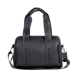 Childhome Wickeltasche Mommy Club Vegan Leder Schwarz, Schwarz, Kunststoff, Lederoptik, 38x21x27 cm, Baby on Tour, Kinderwagen, Wickeltaschen & Wickelrucks&auml;cke