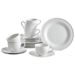 Seltmann Weiden Kaffeeservice Beat, Wei&szlig;, Keramik, 18-teilig, Uni, 260 ml,260 ml, 24x18.1x43 cm, Essen & Trinken, Geschirr, Geschirr-Sets, Kaffeeservice