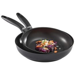 Fissler Pfannenset Cenit&reg;, Schwarz, Metall, 2-teilig, antihaftbeschichtet, Kochen, Pfannen, Pfannensets