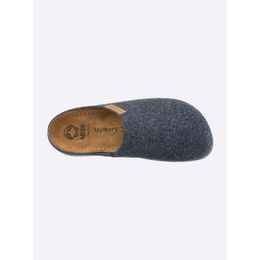 MUBB Herren Pantoffel mit Memory-Fu&szlig;bett, marine, Gr&ouml;&szlig;e 40
