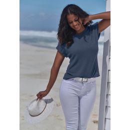 Vivance Damen Kurzarmshirt, taupe, Gr&ouml;&szlig;e 32/34