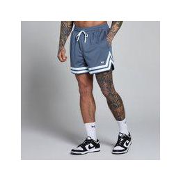 Myprotein MP Lift 5 Mesh Contrast Tape Short f&uuml;r Herren &ndash; Charcoal Blue - L