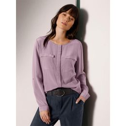 Heine Witt Damen Seidenbluse mit mattem Glanz, mauve, Gr&ouml;&szlig;e 36