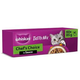 whiskas TASTY MIX Pouch Multipack in Sauce Katzen-Nassfutter mit Gem&uuml;se 60x85g