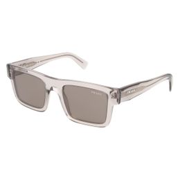 Prada 0PR 19WS | Herren-Sonnenbrille | Fassung: Vollrand, Eckig, Acetat, Creme Champagner | Glasfarbe: Grau