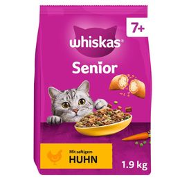 whiskas Senior 7+ mit Huhn Katzen-Trockenfutter f&uuml;r &auml;ltere Katzen 1,9kg
