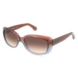 Fielmann LD 047 SUN CL ISADORA | Damen-Sonnenbrille | Fassung: Vollrand, Quadratisch, Acetat Spritzguss, Braun Blau | Glasfarbe: Braun Verlaufend