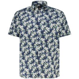 Herren Gro&szlig;e Gr&ouml;&szlig;en | Venti Businesshemd mit floralem Muster Farbe blau Gr&ouml;&szlig;e: 46