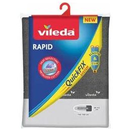 B&uuml;gelbrettbezug Vileda "Vileda Rapid B&uuml;geltischbezug QuickFIX", grau, Polyester, B&uuml;gelbrettbez&uuml;ge, Metallisierte, hitzereflektierende Oberfl&auml;che f&uuml;r schnelleres B&uuml;geln