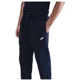 Sporthose Nike SPORTSWEAR "M NK CLUB BB CUFF PANT", Herren, Gr. XL, N-Gr, wei&szlig; (obsidian, obsidian, wei&szlig;), Obermaterial: 80% Baumwolle, 20% Polyester, Hosen Sporthose, mit angerautem Fleece innen, mit seitlichen Taschen