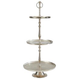 Ambia Home Etagere, Metall, Uni, rund, 93 cm, Tragegriff, zerlegbar, Tischkultur & Servieren, Etageren