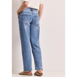 Comfort-fit-Jeans Street One, Damen, Gr. 27, L&auml;nge 28, light blau wash, Jeans, 63% Baumwolle, 25% Polyester, 10% Viskose, 2% Elasthan, unifarben, kn&ouml;chelfrei, Jeans, Middle Waist