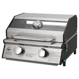 Gasgrill El Fuego "Jesolo", silber, B:47,5cm H:31,3cm T:43,2cm, Grills, 6 kW (2 Brenner je 3 kW), mit Piezoz&uuml;ndung