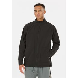Laufjacke Virtus "Benan V2", Gr. L, schwarz, 91% Polyester, 9% Elasthan, unifarben, normal, hoch geschlossener Ausschnitt, Jacken, 4-Wege Stretch