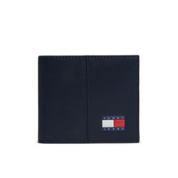Geldb&ouml;rse Tommy Jeans "TJM HERITAGE LEATHER CC & COIN", Herren, nachtblau, Leder, Lederimitat, Textil, Basic, Kleinlederwaren, Unisex Geldbeutel, Portemonnaie, Money Pocket mit Logoschriftzug