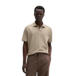 Marc O'Polo Poloshirt MARC O'POLO "aus Baumwoll-Leinen-Mix", Herren, Gr. XXL, beige (charleston gray), Obermaterial: 80% Baumwolle, 20% Leinen, unifarben, regular fit, Shirts