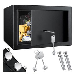 Kesser&reg; M&ouml;beltresor mit Doppelbartschloss, Safe Tresor Geldschrank Boden-Wandtresor Wandsafe 30x20x20cm ink. 2 x Schl&uuml;ssel & Befestigungsschraube