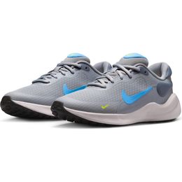 Laufschuh Nike "REVOLUTION 7 (GS)", Kinder, Gr. 36,5, cement grau, university blau, light carbon, Synthetik, Textil, Schuhe Laufschuh, F&uuml;r Kinder & Jugendliche