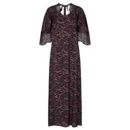 Lily & Lionel Midikleid LILY AND LIONEL "Lydia Angel Sleeve Midnight Tiger Print Maxi Dress Damen", Damen, Gr. 38, Normalgr&ouml;&szlig;en, braun, 100% Viskose, Kleider Midikleid