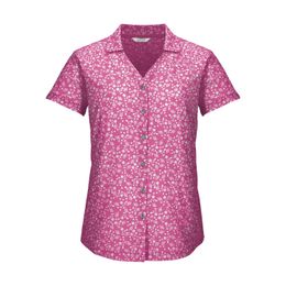 Funktionshemd Killtec "KOS 86 WMN WVN SHRT", Damen, Gr. 38, Normalgr&ouml;&szlig;en, pink, Obermaterial: 92% Polyester, 8% Elasthan, Hemden, Schnelltrocknende Damenbluse mit floralem Print und Zierriegeln