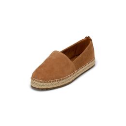 Marc O'Polo Espadrille MARC O'POLO "aus edlem Velours-Ziegenleder", Damen, Gr. 36, cognac, Obermaterial: 100% Leder (Ziege), unifarben, Schuhe Espadrille