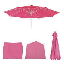 MCW Ersatz-Bezug f&uuml;r Sonnenschirm Asti, Sonnenschirmbezug Ersatzbezug, &Oslash; 3m Stoff/Textil ~ pink