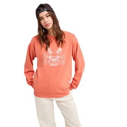Sweatshirt Roxy "Surf Stoked Terry Vint", Damen, Gr. L, orange (apricot brandy), Obermaterial: 60% Baumwolle, 40% Polyester., Sweatshirts Sweatshirt
